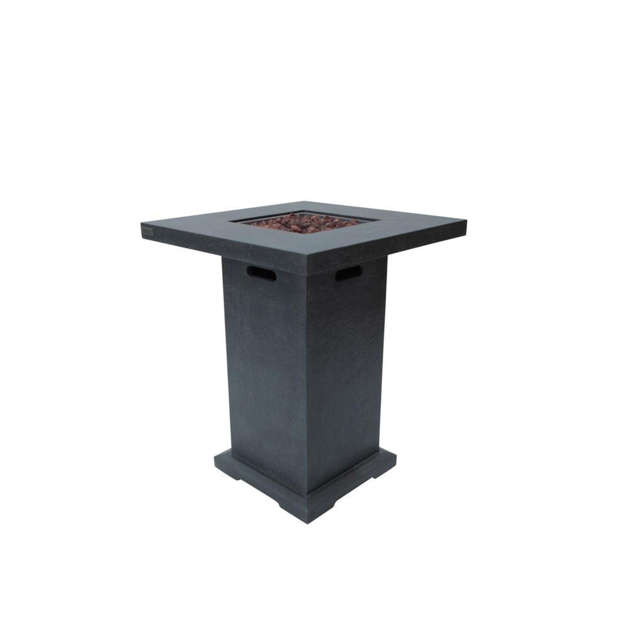 Elementi Montreal 34" Square Dark Gray Concrete Liquid Propane Bar Tab