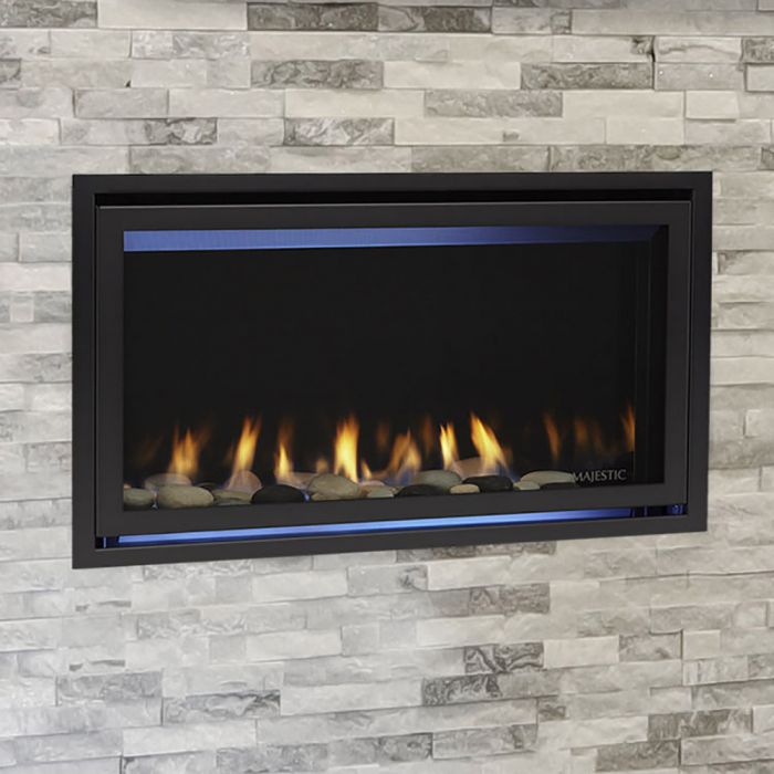 Majestic Jade Modern Contemporary 32 Inch Direct Vent Gas Fireplace wi