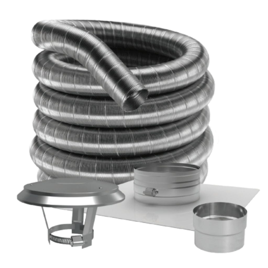 DuraVent | DuraFlex 304 Stainless Steel Basic 15' Flex Pipe Kit